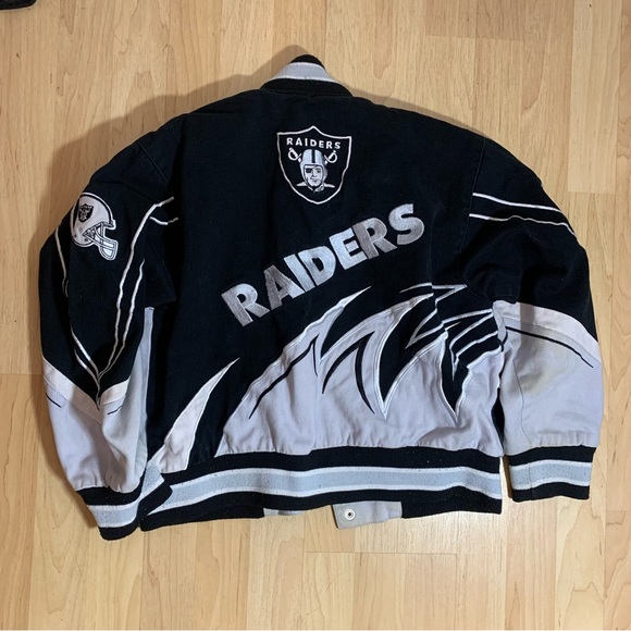NFL | Jackets & Coats | Vintage Oakland Raiders Shark Tooth Jacket Htf ...